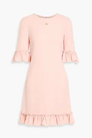 Dolce & Gabbana Ruffledtrimmed Crepe Mini Dress