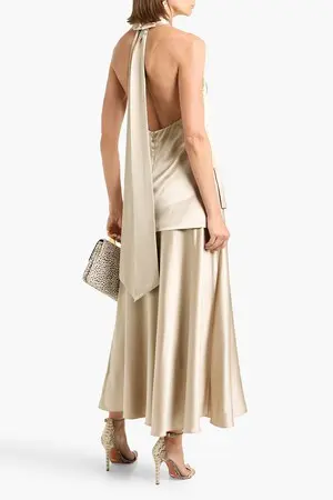 Adam Lippes Thalia Twisted Silk Satincrepe Top