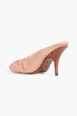 Dries Van Noten Ruched Satin Mules