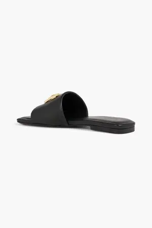 ANINE BING Ria Embellished Leather Slides
