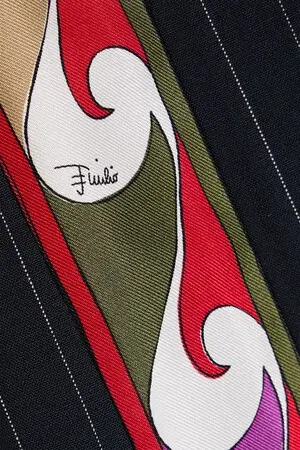 Emilio Pucci Silktrimmed Pinstriped Woolblend Flared Pants