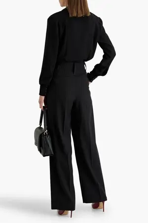 Victoria Beckham Pleated Twill Wideleg Pants