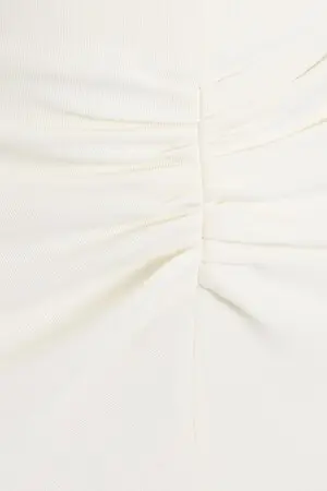 Victoria Beckham Ruched Crepe Midi Dress