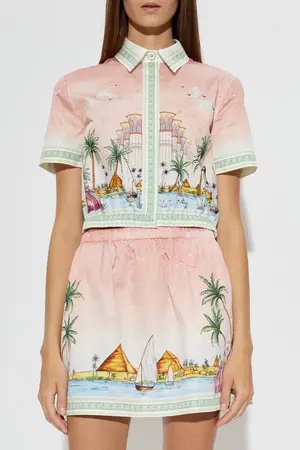 Casablanca Short Printed Shirt - Multicolour