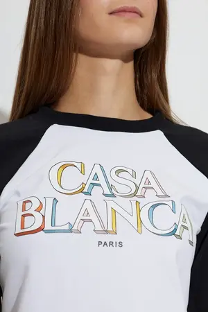 Casablanca Top With A Colorful Printed Logo