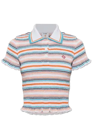 Casablanca Polo Shirt With Striped Pattern - Multicolour