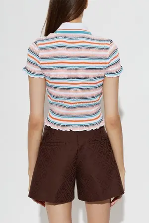 Casablanca Polo Shirt With Striped Pattern