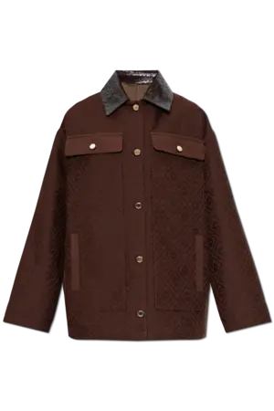 Casablanca Jacket With Leather Collar