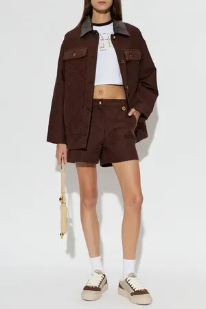Casablanca Jacket With Leather Collar