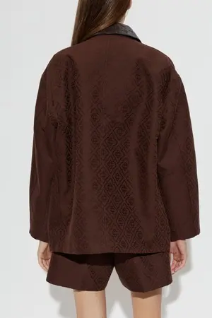 Casablanca Jacket With Leather Collar