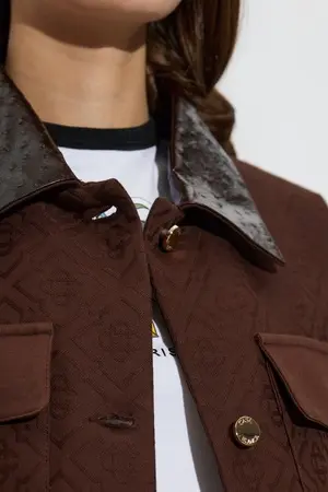Casablanca Jacket With Leather Collar