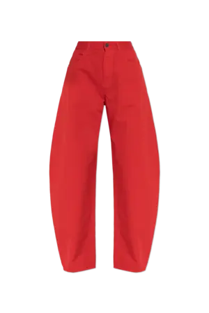 Alaïa Wide-leg Jeans - Red