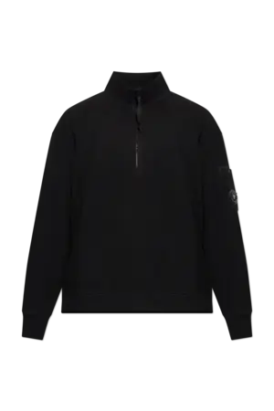 C.P. COMPANY Sweatshirt With A Stand-up Collar - Black