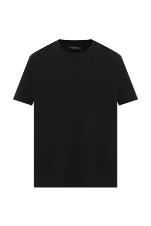 Balmain T-shirt With Embroidered Logo - Black