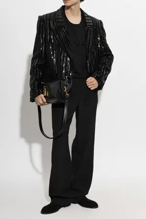 Balmain T-shirt With Shimmering Crystals