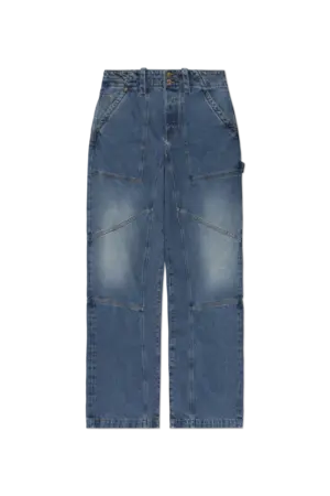 Balmain Jeans With A 'vintage' Effect - Blue