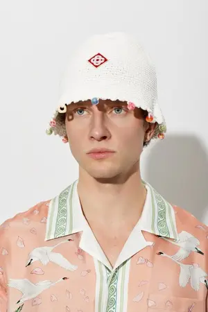 Casablanca Crochet Hat With Colorful Appliqués