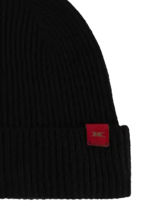 Kiton Cashmere Beanie With Logo Patch