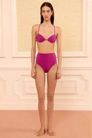 Ulla Johnson Zahara High Waisted Bikini Bottom - Plum