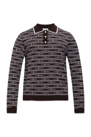 Casablanca Wool Polo With Monogram - Brown