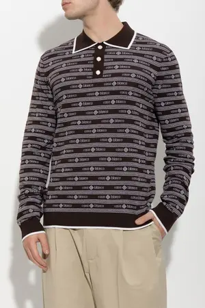 Casablanca Wool Polo With Monogram