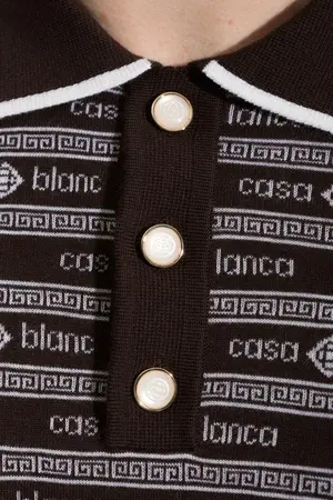 Casablanca Wool Polo With Monogram
