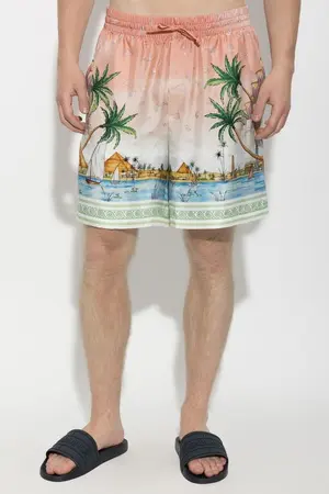 Casablanca Silk Shorts With Print