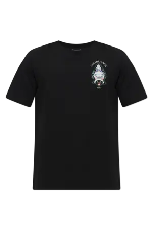Casablanca T-shirt With Colourful Print - Black
