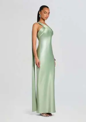 Retrofete Sirocco One-shoulder Gown With Sash