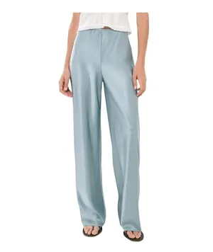 ANINE BING Gale Satin Mid-rise Bias Pant
