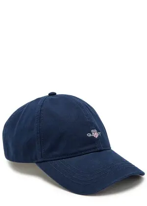 Gant Shield Logo Embroidered Cotton Twill Cap - Navy