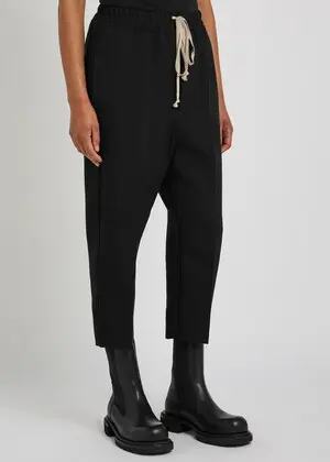 Rick Owens Cropped Tapered-leg Wool Trousers