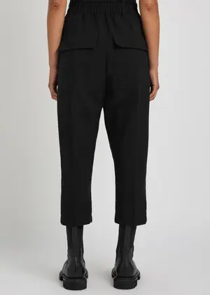 Rick Owens Cropped Tapered-leg Wool Trousers