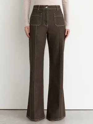 REISS Sakura Patch-pocket Flared Jeans