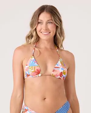Roxy Ripple Effect Reversible Mini Tiki Triangle Bikini Top