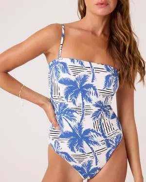Roxy Breezy Does It Bandeau One Piece Moderate Swimsuit
