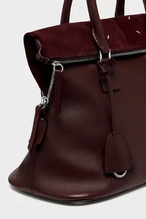 MAISON MARGIELA 5ac Soft Medium Leather Tote Bag