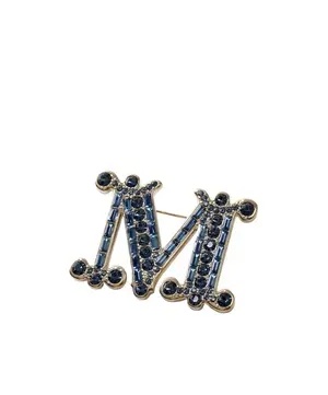 Max Mara Letter Brooch - Multicolor