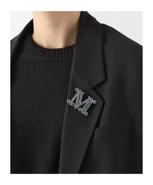 Max Mara Letter Brooch