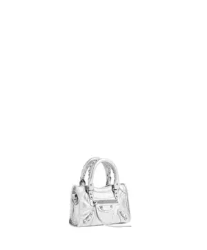 Balenciaga Le City Nano Metallic-finish Fine-grained Handbag