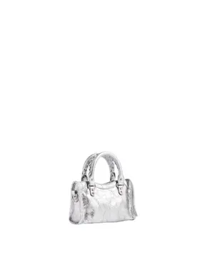 Balenciaga Le City Nano Metallic-finish Fine-grained Handbag