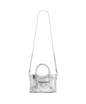 Balenciaga Le City Nano Metallic-finish Fine-grained Handbag
