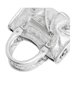 Balenciaga Le City Nano Metallic-finish Fine-grained Handbag