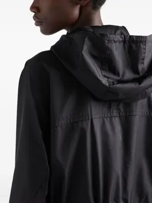 Prada Re-nylon Zip-up Hooded Raincoat
