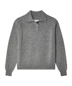 MAISON MARGIELA Fine-knit Polo Shirt - Grey