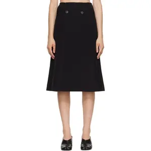 MAISON MARGIELA Wrap Design Buttoned Midi Skirt