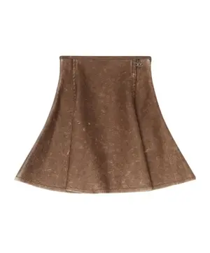 DIESEL® Flared Miniskirt In Bonded Material