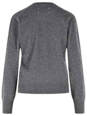 MAISON MARGIELA Long Sleeve Gathered Jumper - Grey