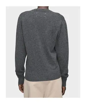 MAISON MARGIELA Long Sleeve Gathered Jumper - Grey