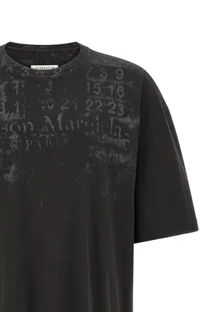 MAISON MARGIELA Oversized Numeric Logo T-shirt - Black